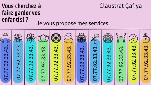 Annonce a languette détachable | Genially