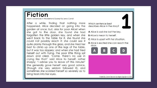 Week 29 task cards STAAR review | Genially