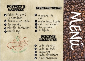 MENÚ EXTASIS CAFETERO | Genially