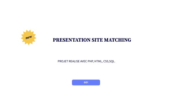 projet matching site