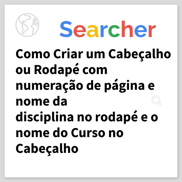 SEARCHER CARD | Genially