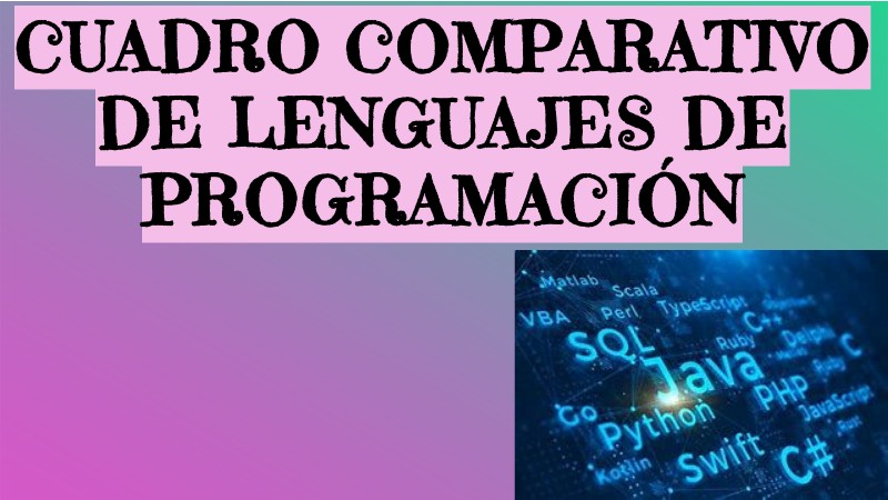 CUADRO COMPARATIVO DE LENGUAJES DE PROGRAMACIÓN | Genially