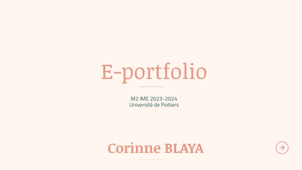 Corinne BLAYA / eportfolio | Genially