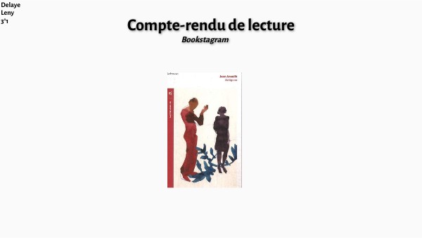 Compte-rendu "Bookstagram" | Genially