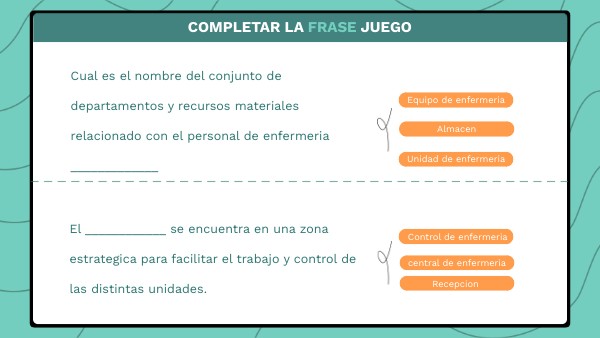 Completar la frase juego