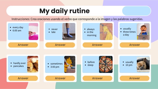 My daily routine | Genially