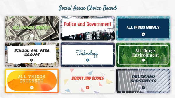 Social Issue Choice Board