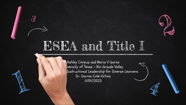 ESEA and Title 1 | Genially