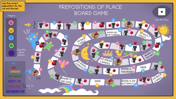 place prepositions BOARD GAME | Genially