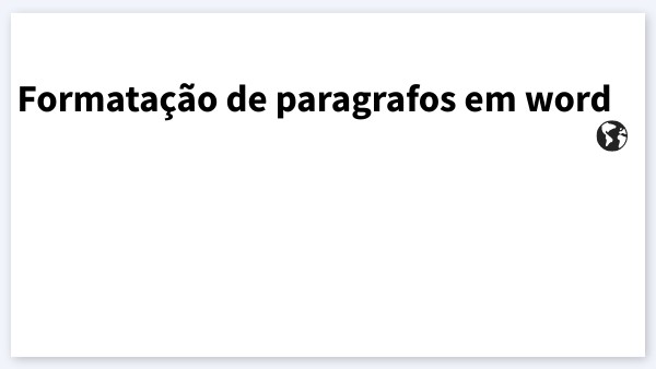 formatação