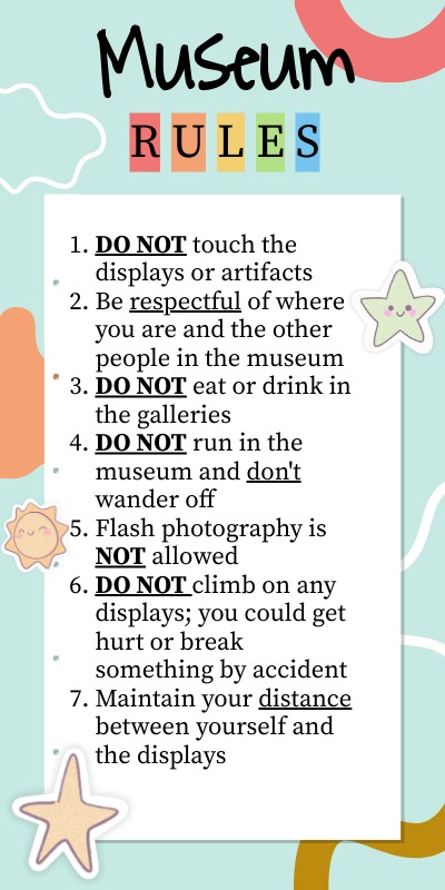 museum rules | Genially