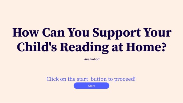 How Can You Support Your Child's Reading at Home? | Genially