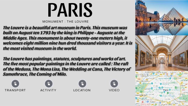 PARIS, monument : Louvre | Genially