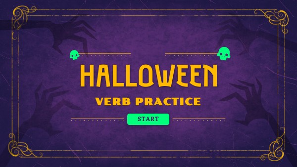 Halloween Verb Practice LLT321