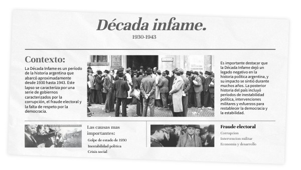 Presentación Década Infame | Genially