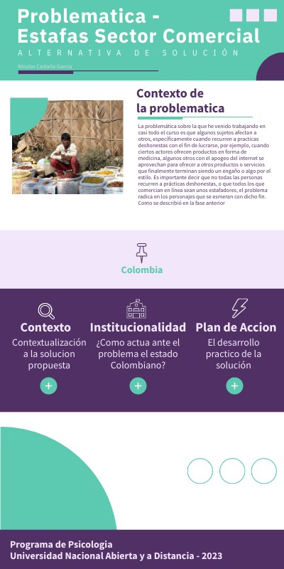 Alternativa de solución a la estafa en Colombia | Genially