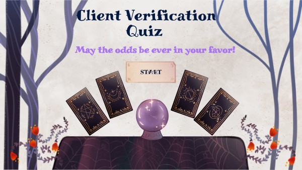 Client Verification Quiz | Genially