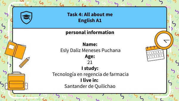 task:4 all about me | Genially