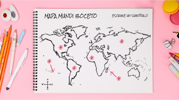 MAPA MUNDO BOCETO | Genially