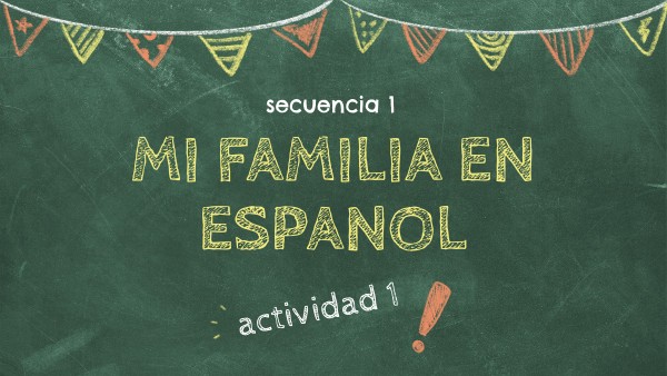secuencia 1 : mi familia en espanol | Genially