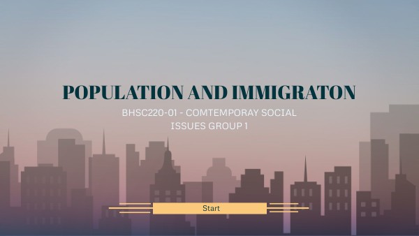POPULATION AND IMMIGRATON