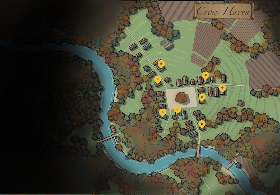 Crow Haven Map