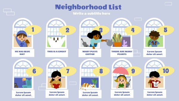 NEIGHBORHOOD LIST