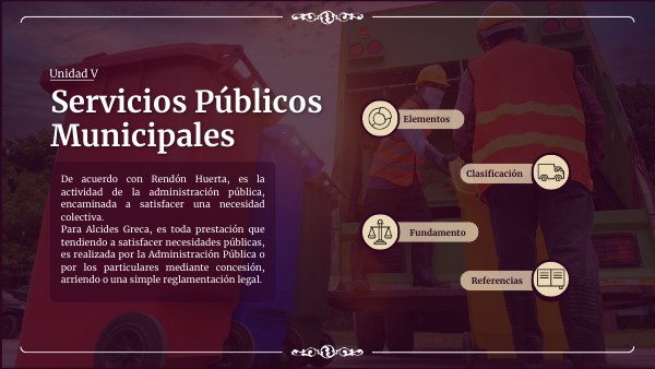 Los servicios públicos municipales | Genially