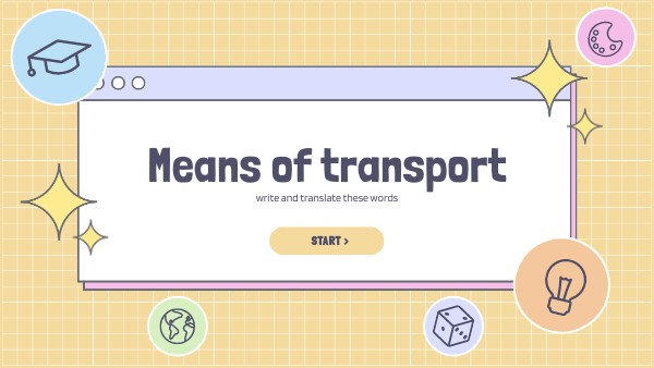 Means of transport | Genially