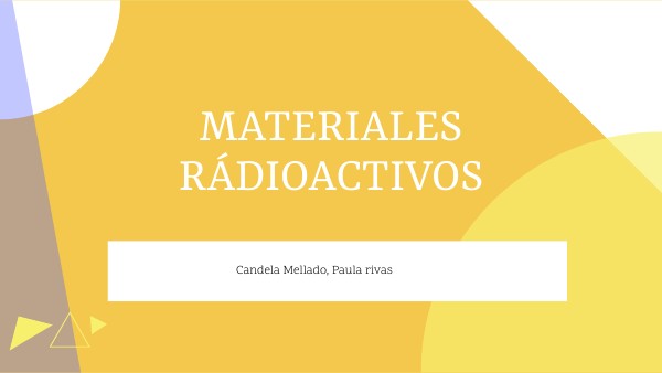 Materiales radioactivos