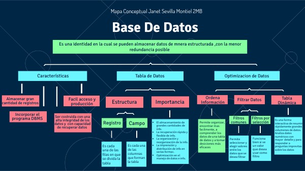 Mapa Conceptual Base de datos