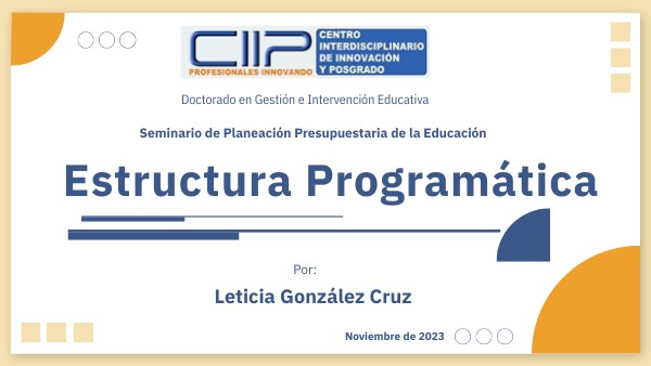 ESTRUCTURA PROGRAMÁTICA DE UN PP | Genially