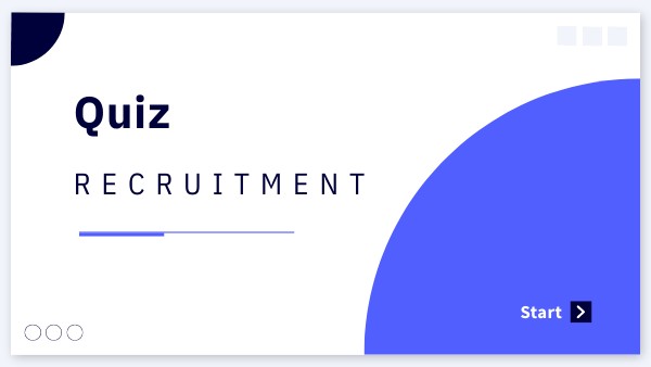 Recruitment quiz | Genially