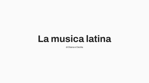 La musica latina