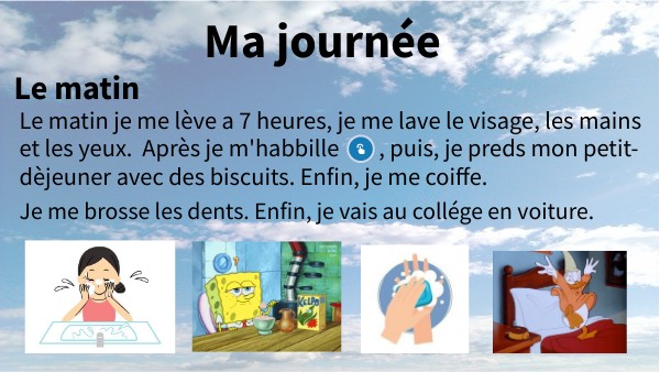 Ma journée | Genially