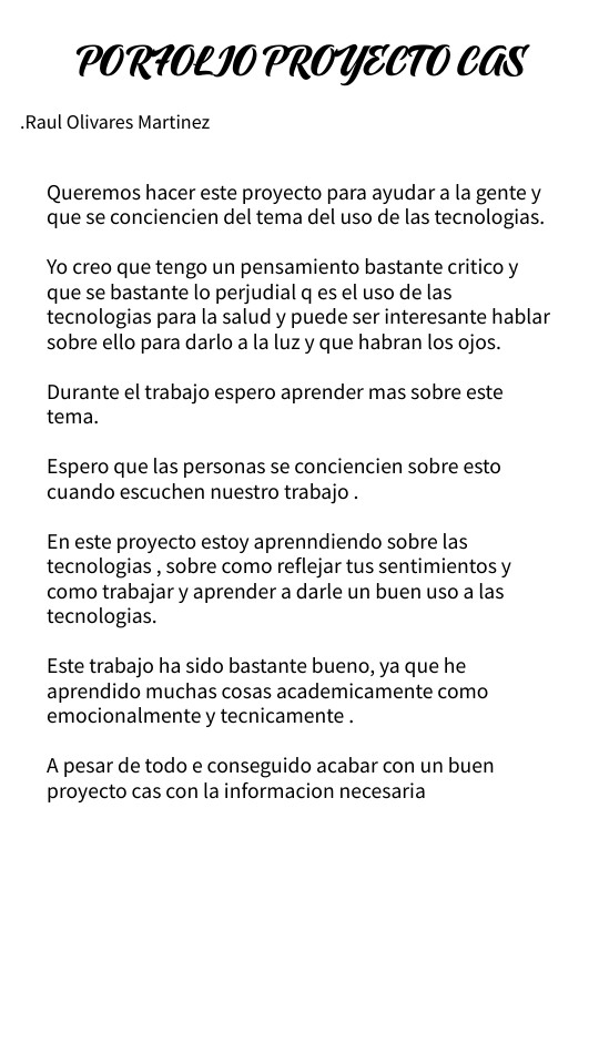 porfolio proyecto cas | Genially