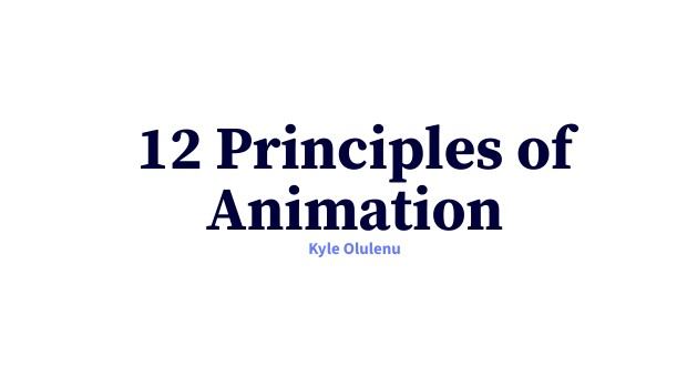 12 Principles of Animation