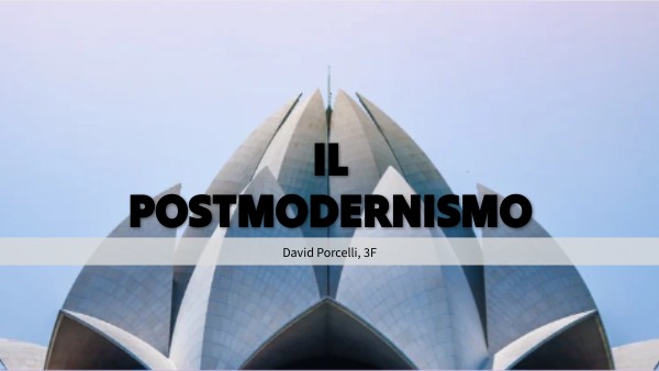 Il postmodernismo