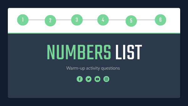 NUMBERS LIST | Genially