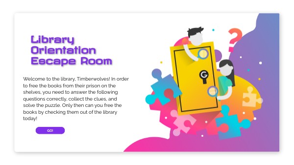 Library Orientation Escape Room | Genially