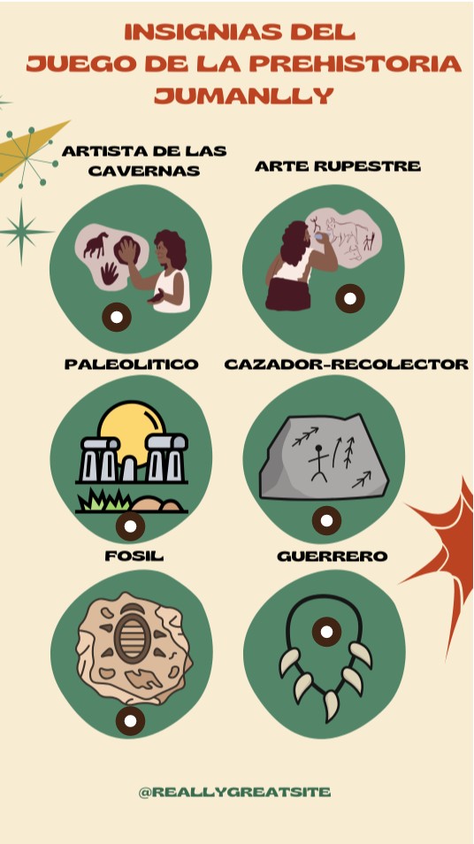 Insignias del Juego de la Prehistoria | Genially