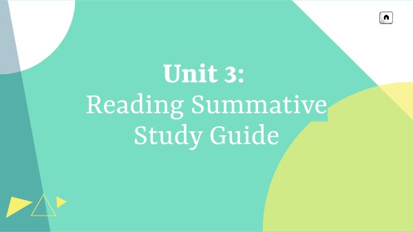 ELA7-Unit 3 Study Guide | Genially