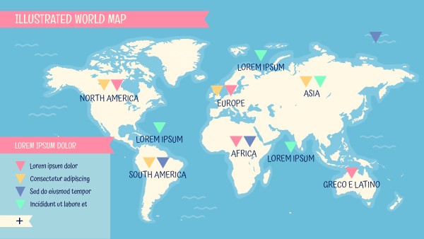 ILLUSTRATED WORLD MAP