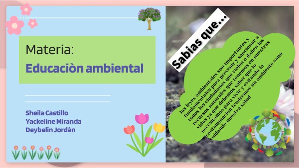 EDUCACION AMBIENTAL | Genially