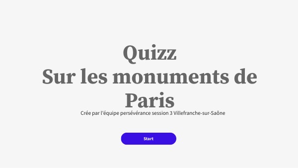Quiz "les monuments de Paris"