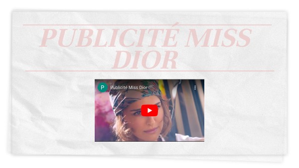 publicité miss dior