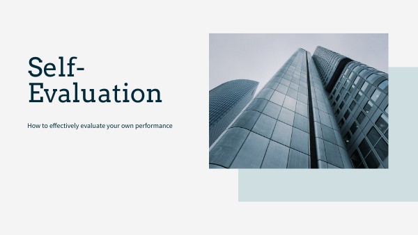 Lesson 3: Self-Evaluation