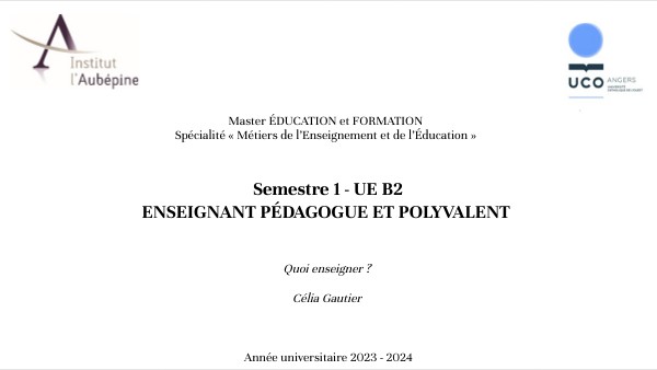 Copie - quoi enseigner | Genially