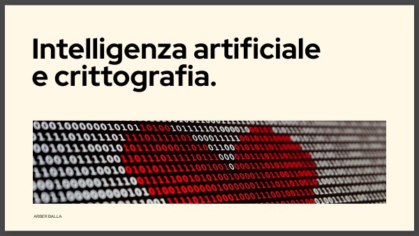 Intelligenza artificiale e crittografia