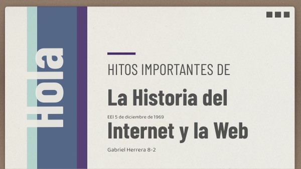 Hitos de la internet y la web | Genially